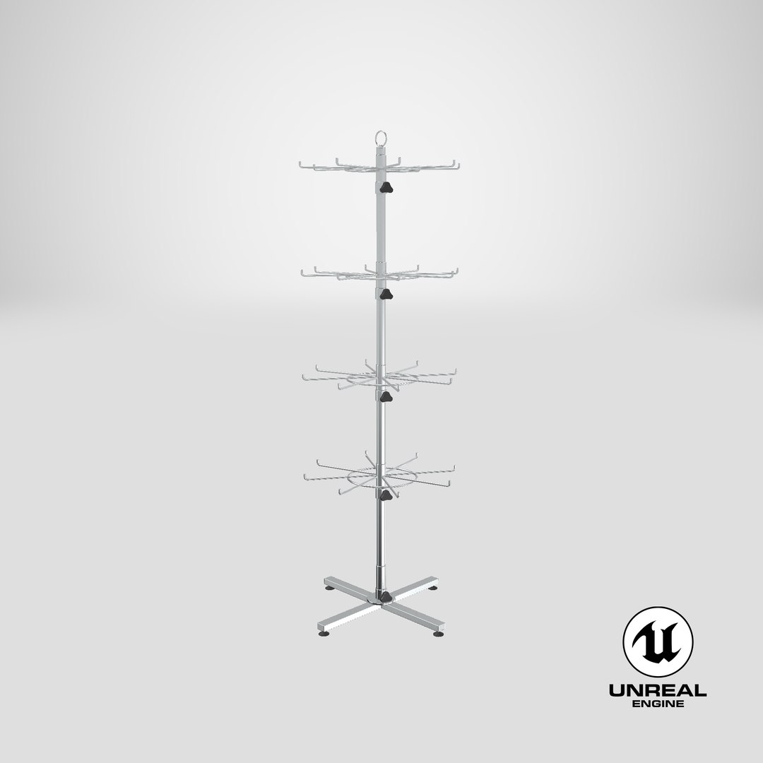 Spinning Rack Type 01 Metal Black And White Model - TurboSquid 1952753