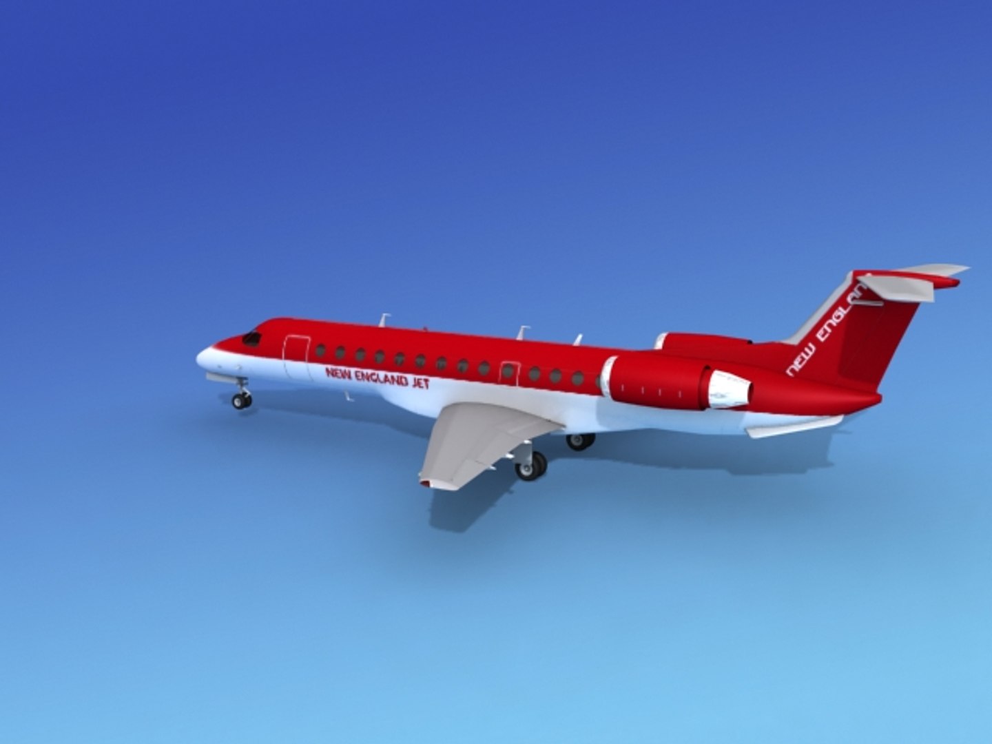 embraer erj jets 3d obj