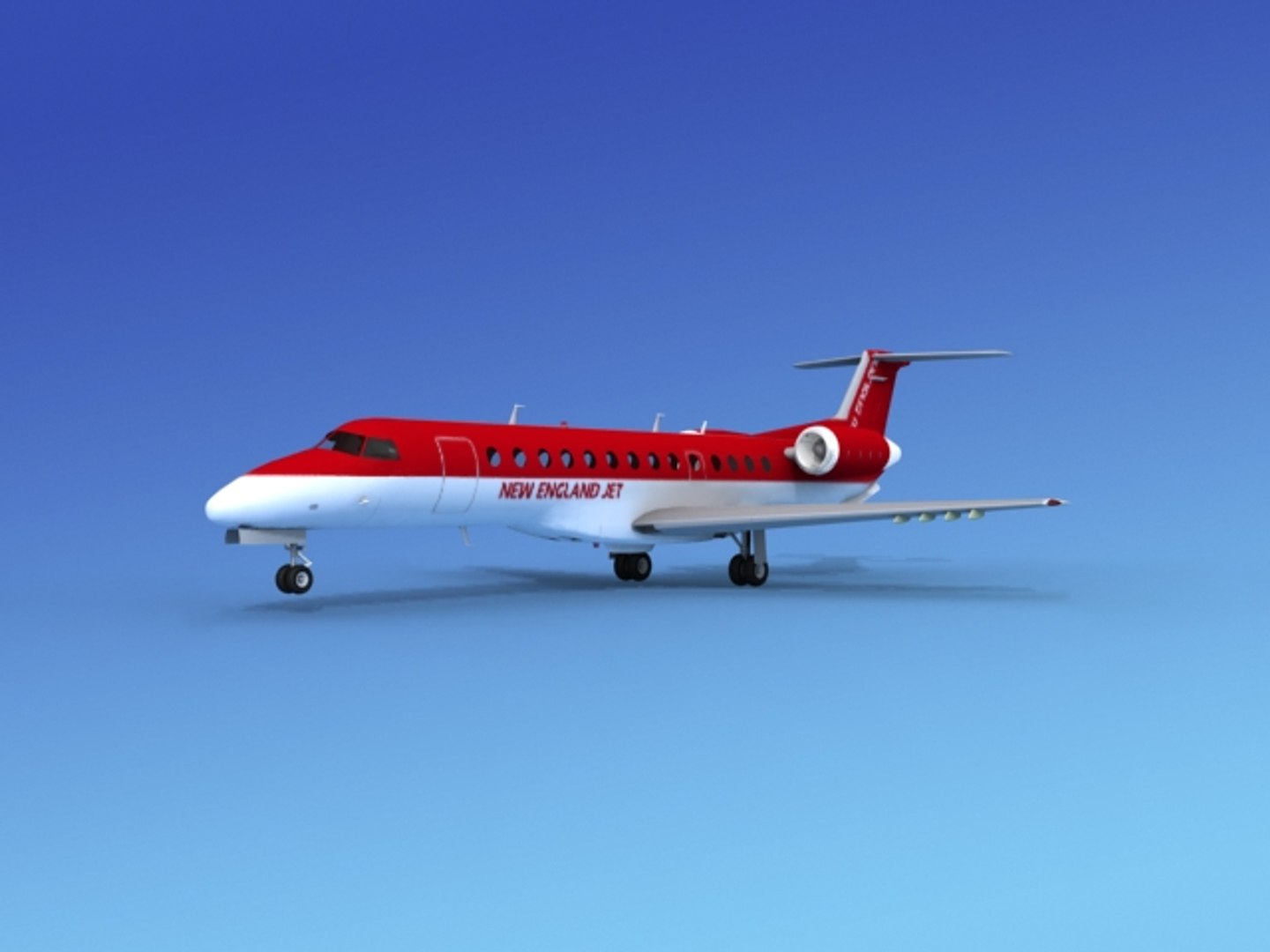 embraer erj jets 3d obj