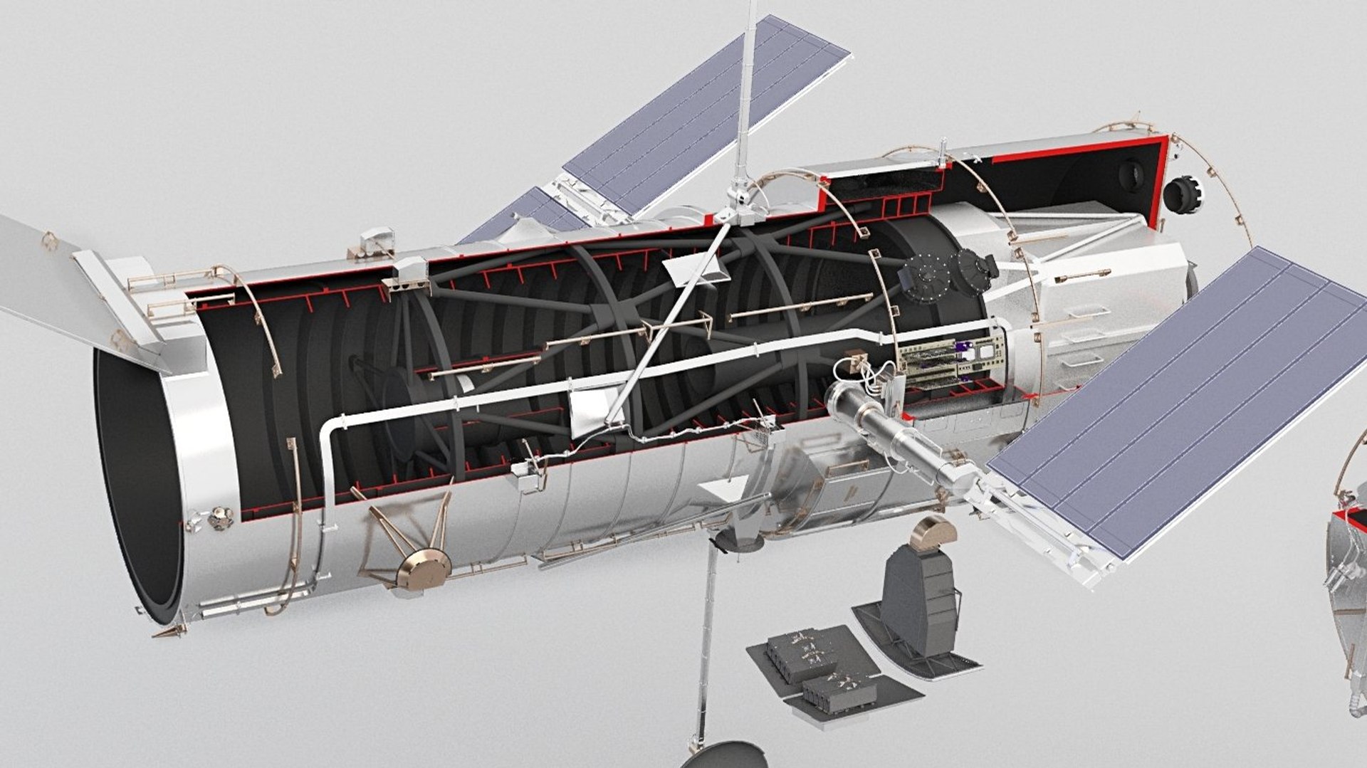 3D Model Hubble Telescope Scope - TurboSquid 1529465