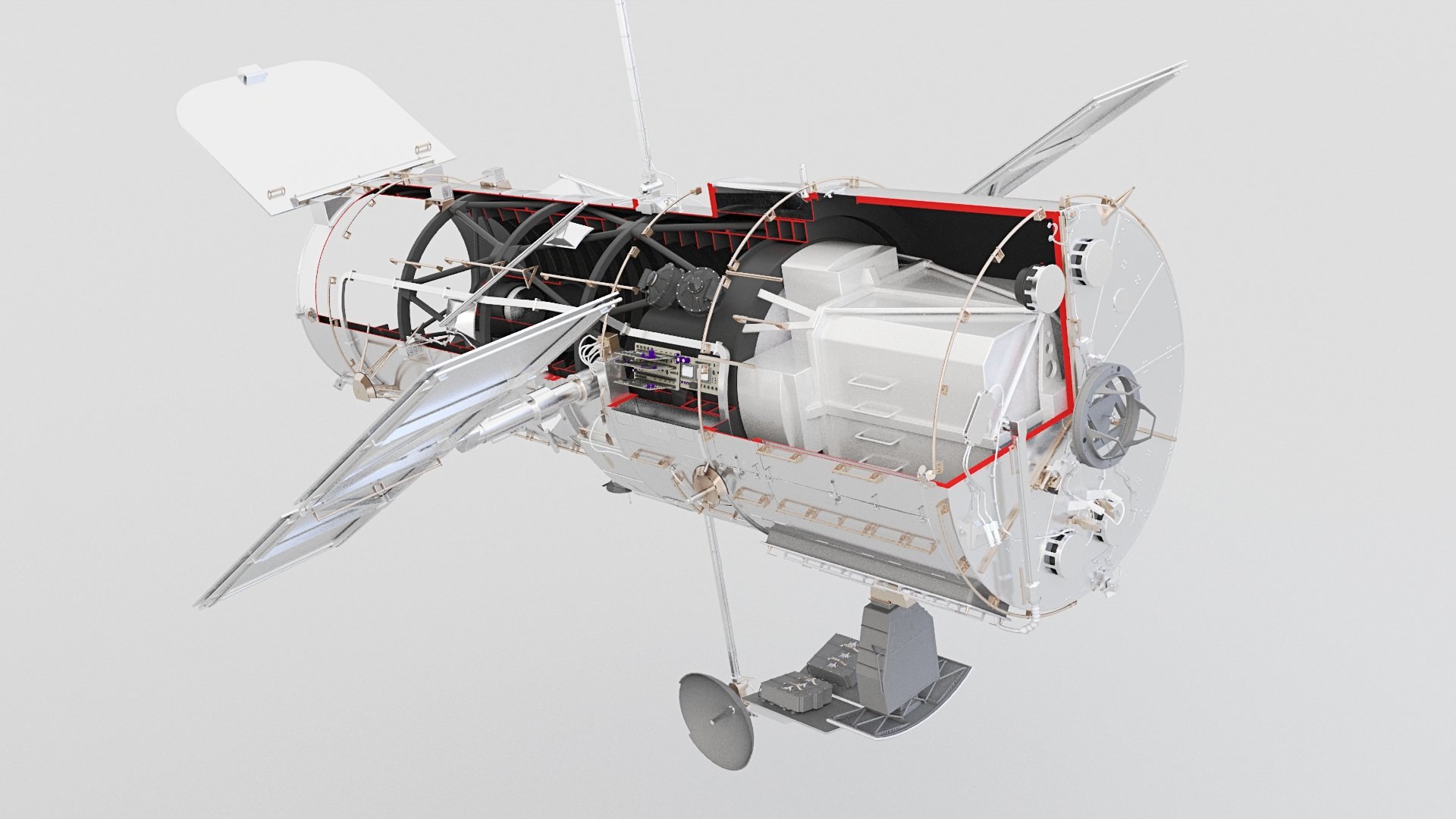 3D Model Hubble Telescope Scope - TurboSquid 1529465