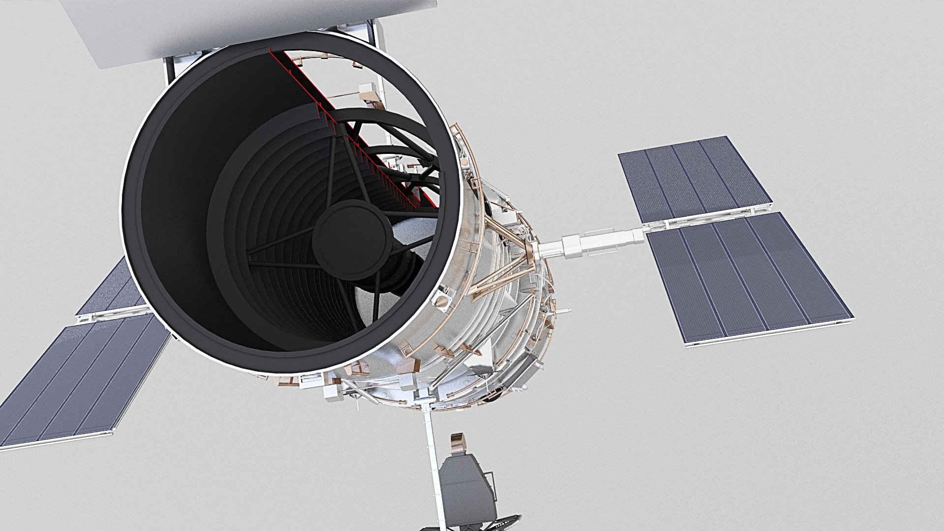 3D Model Hubble Telescope Scope - TurboSquid 1529465