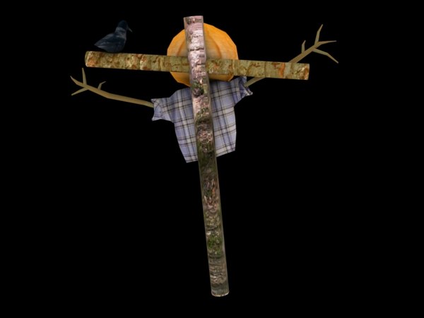 3d scarcrow halloween model