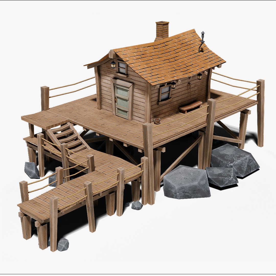 Fishing Shack 3D Model - TurboSquid 2369279