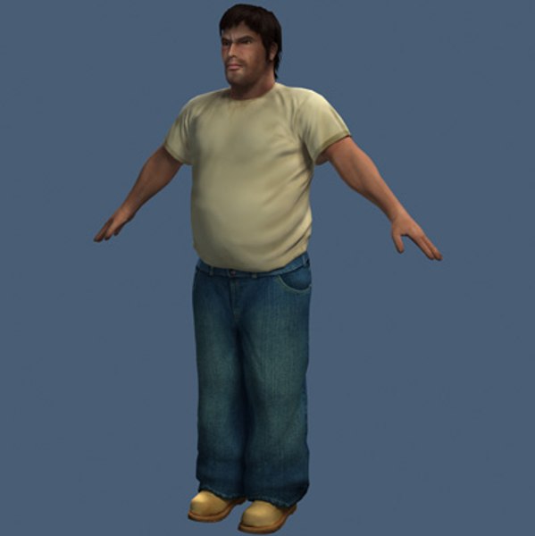 3d next-gen fat guy