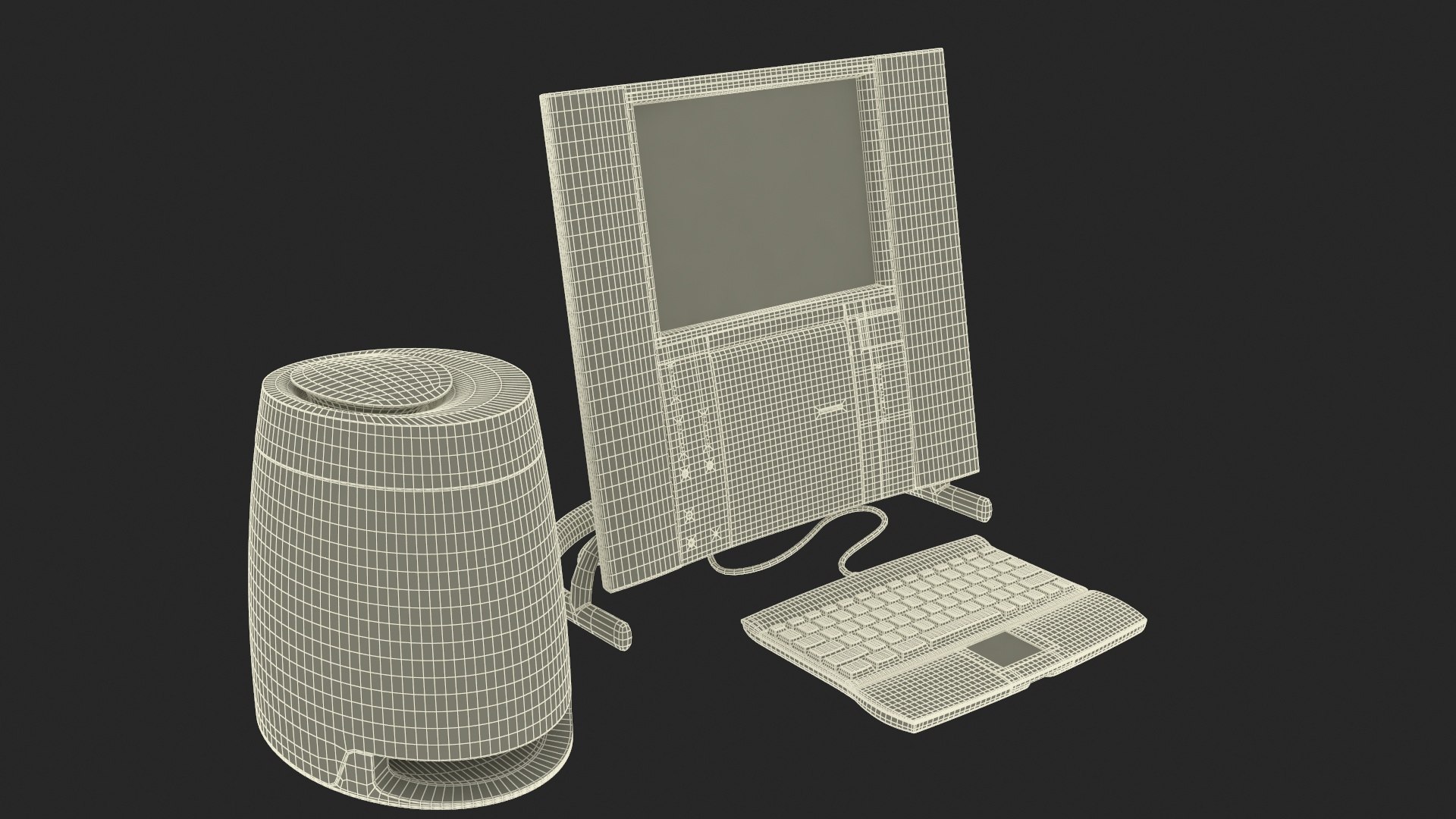 Vintage Apple 20th Anniversary Macintosh With Speakers And Keyboard 3D ...