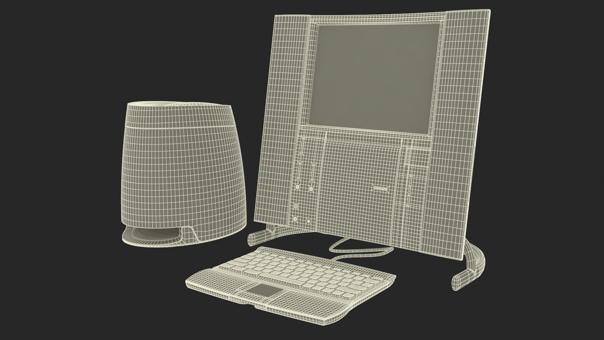 Vintage Apple 20th Anniversary Macintosh With Speakers And Keyboard 3D ...