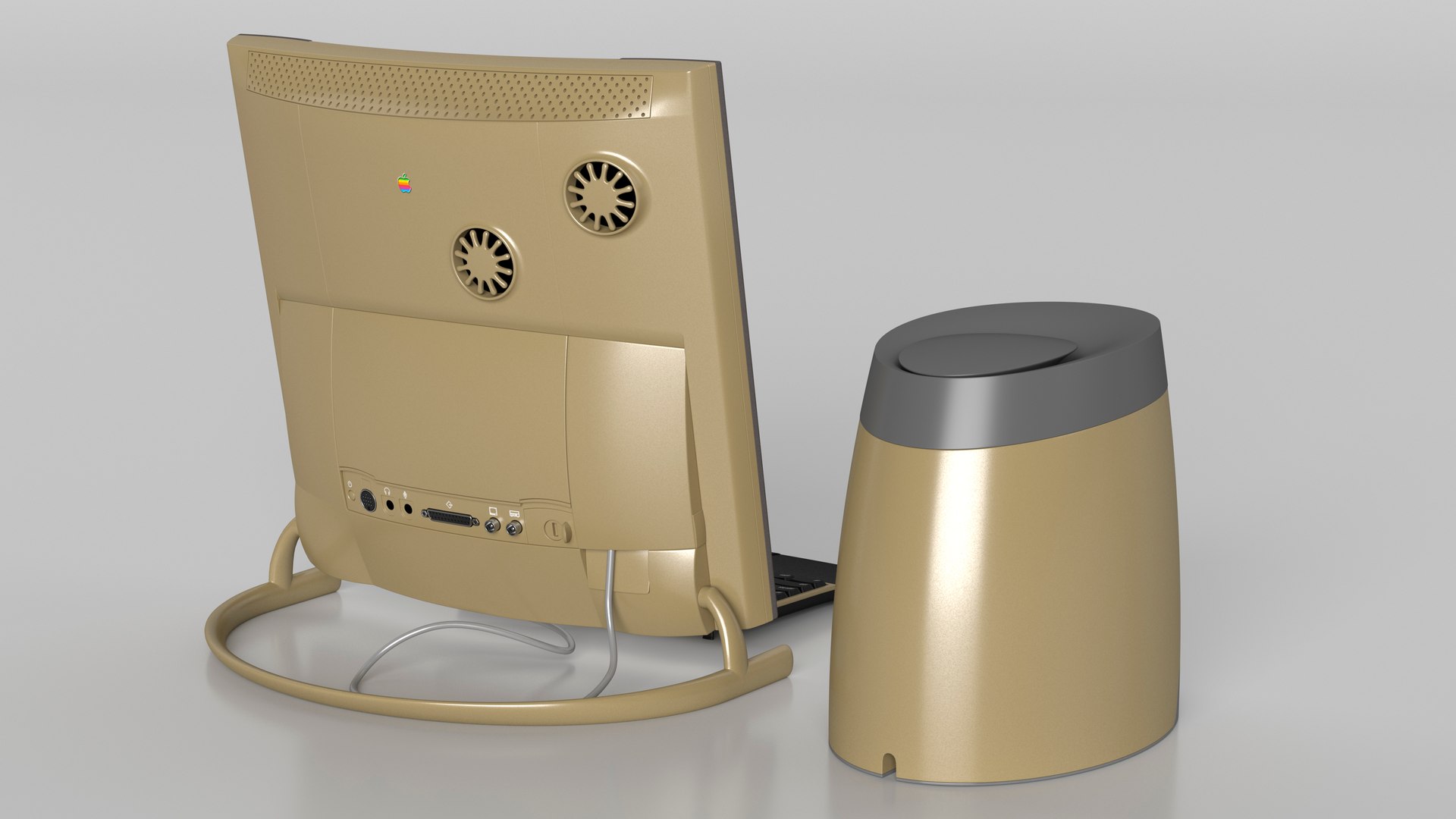 Vintage Apple 20th Anniversary Macintosh With Speakers And Keyboard 3D ...