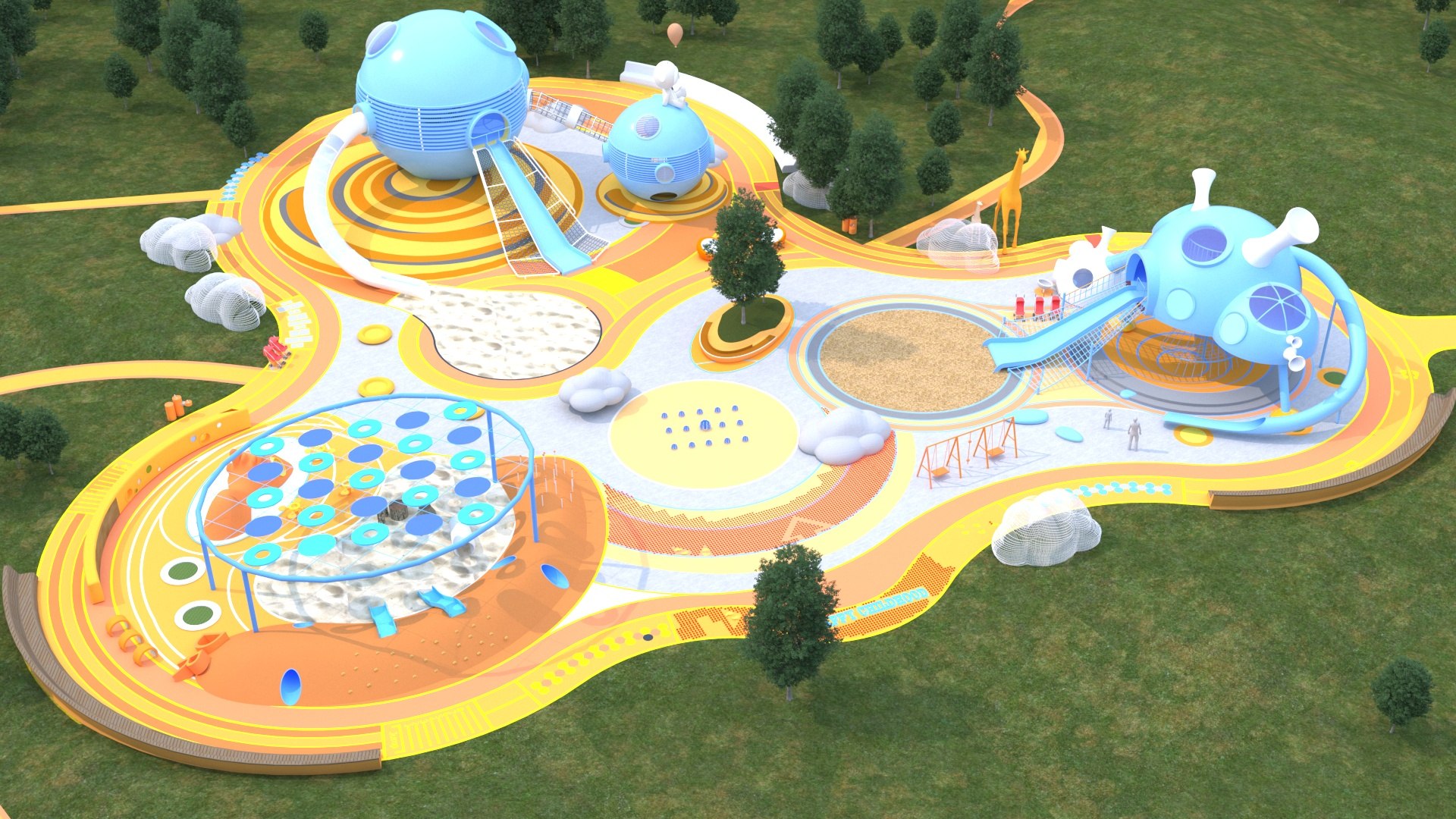 Playground children park 4 3D - TurboSquid 2171633