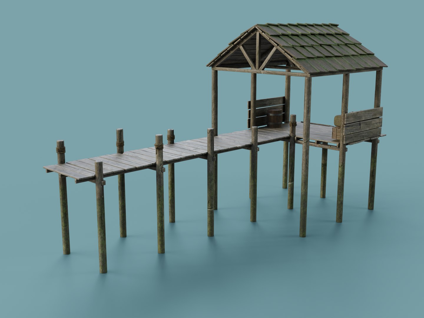 3D Wooden Docks - TurboSquid 2350043