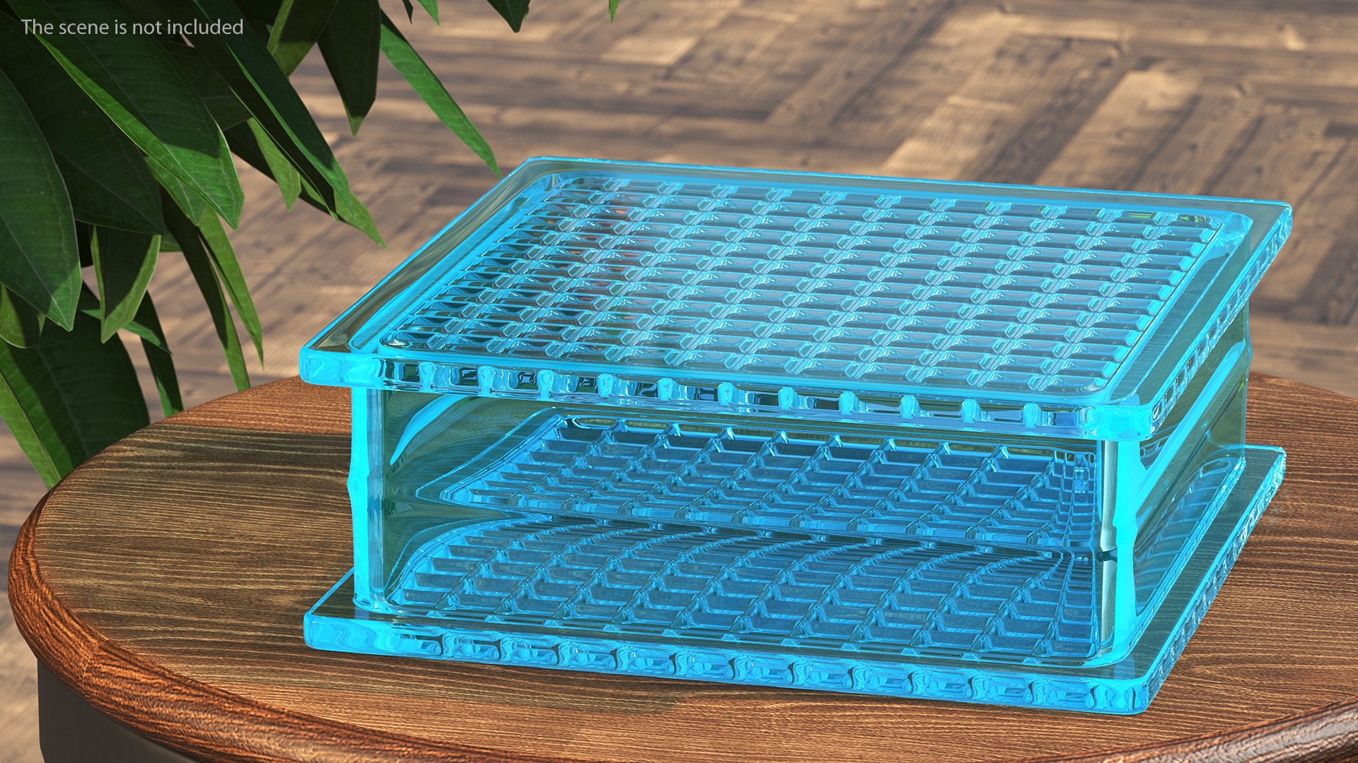 3D Quadra Glass Block Blue - TurboSquid 1830798