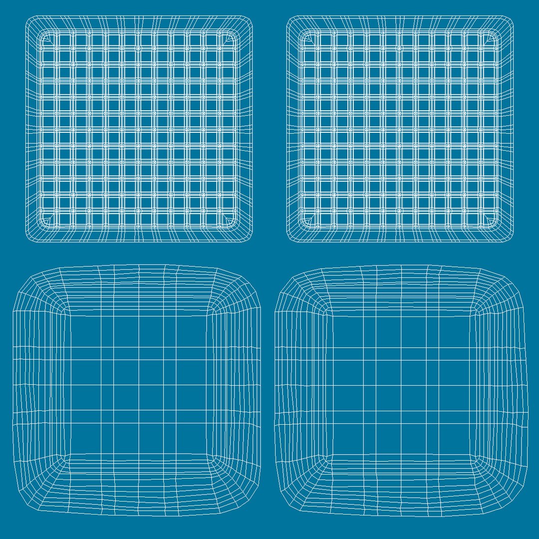 3D Quadra Glass Block Blue - TurboSquid 1830798