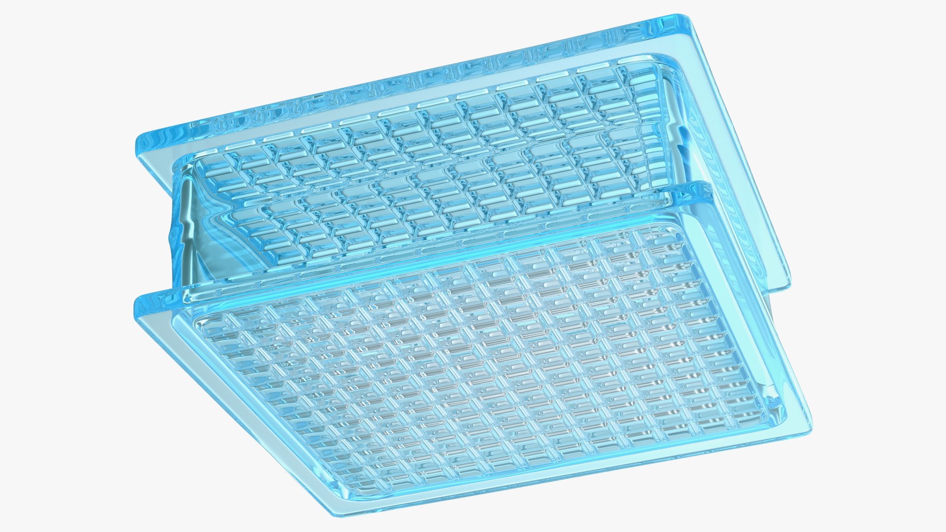 3D Quadra Glass Block Blue - TurboSquid 1830798