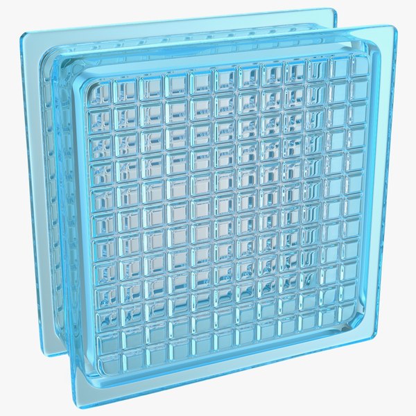 3D Quadra Glass Block Blue - TurboSquid 1830798