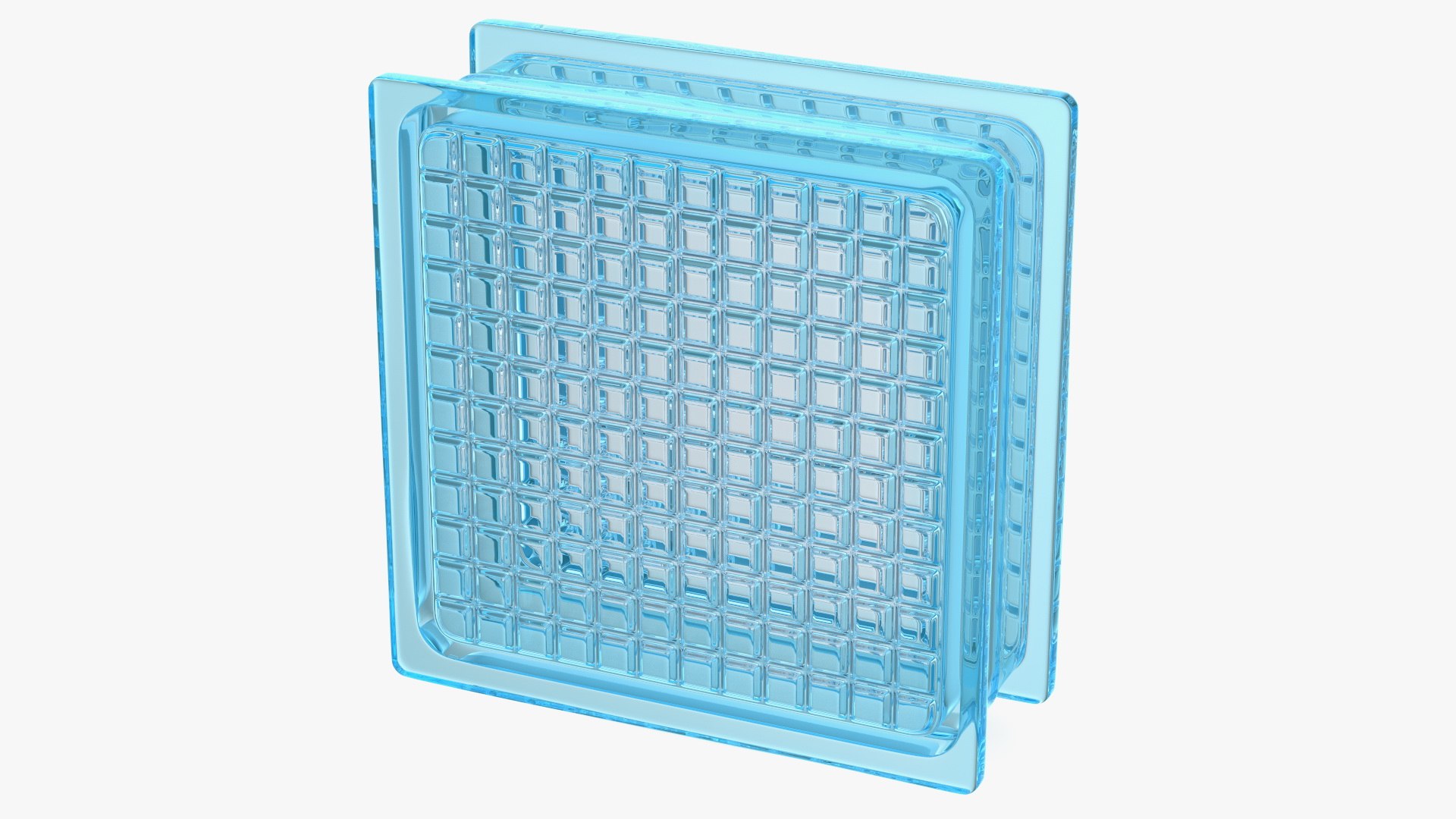 3D Quadra Glass Block Blue - TurboSquid 1830798
