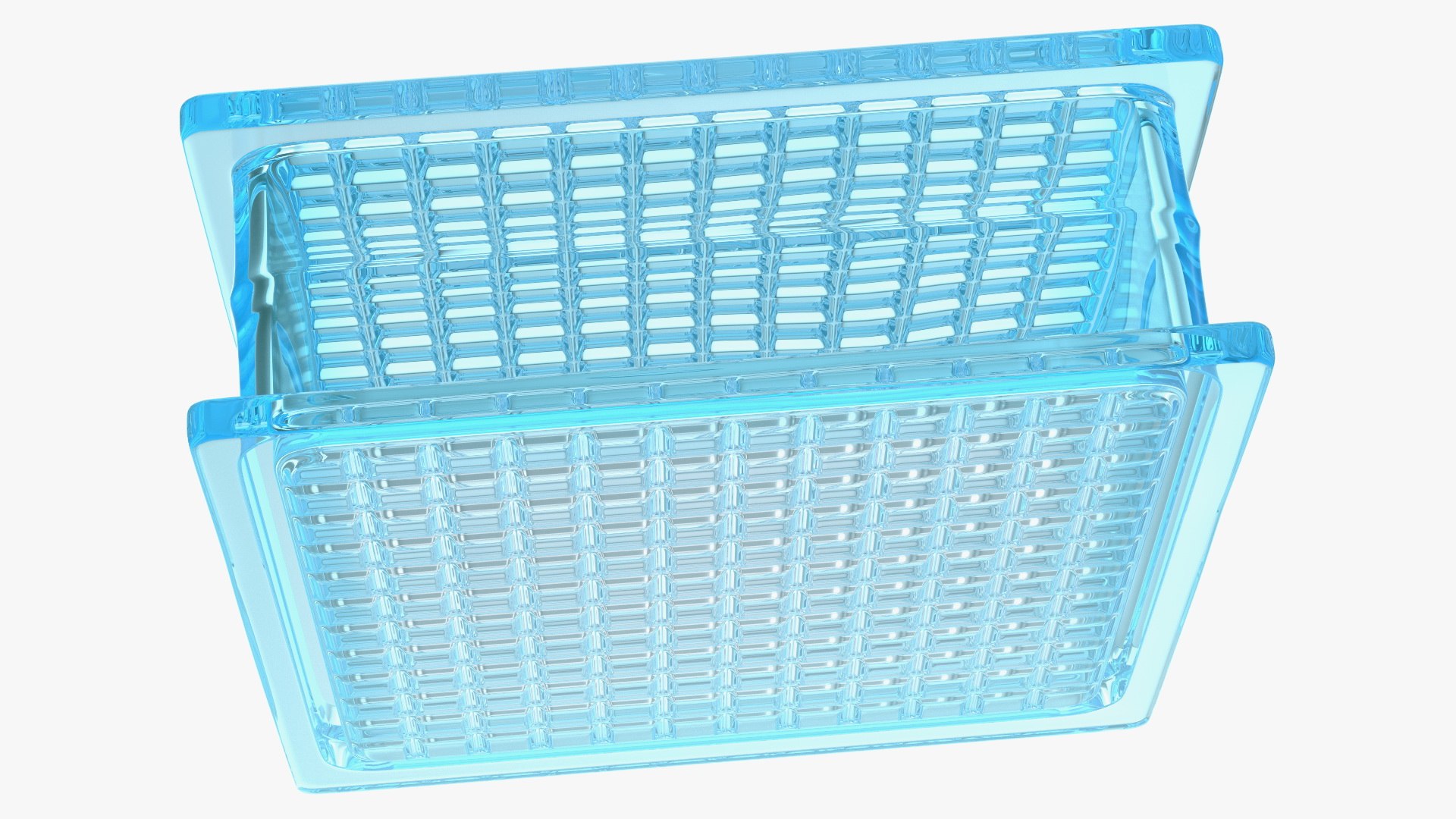 3D Quadra Glass Block Blue - TurboSquid 1830798