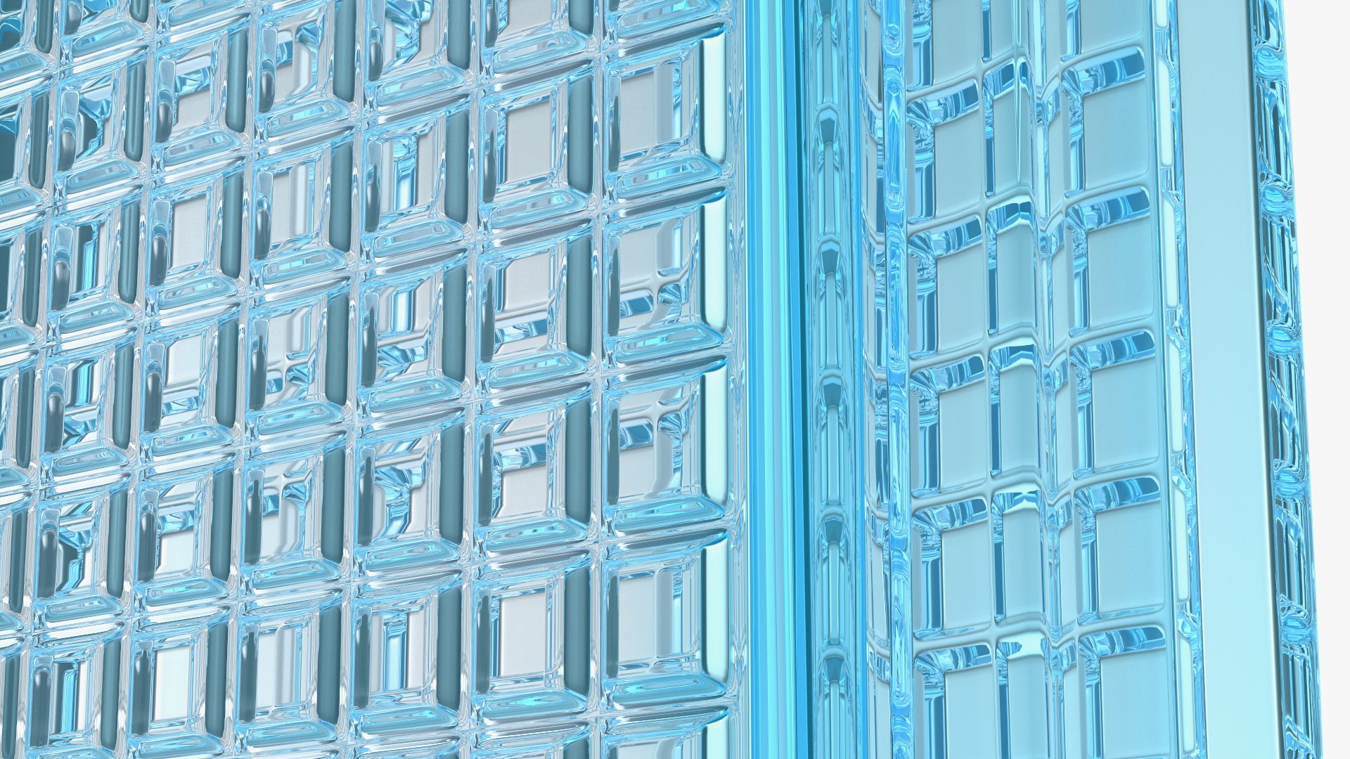 3D Quadra Glass Block Blue - TurboSquid 1830798