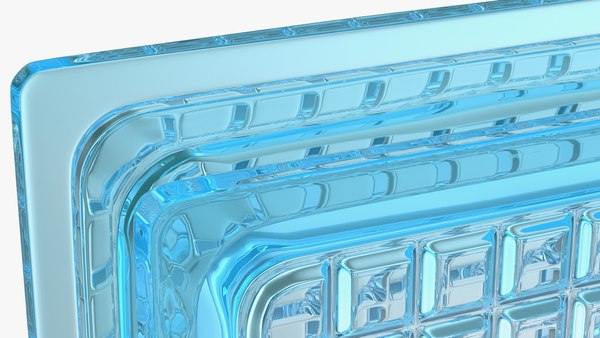 3D Quadra Glass Block Blue - TurboSquid 1830798