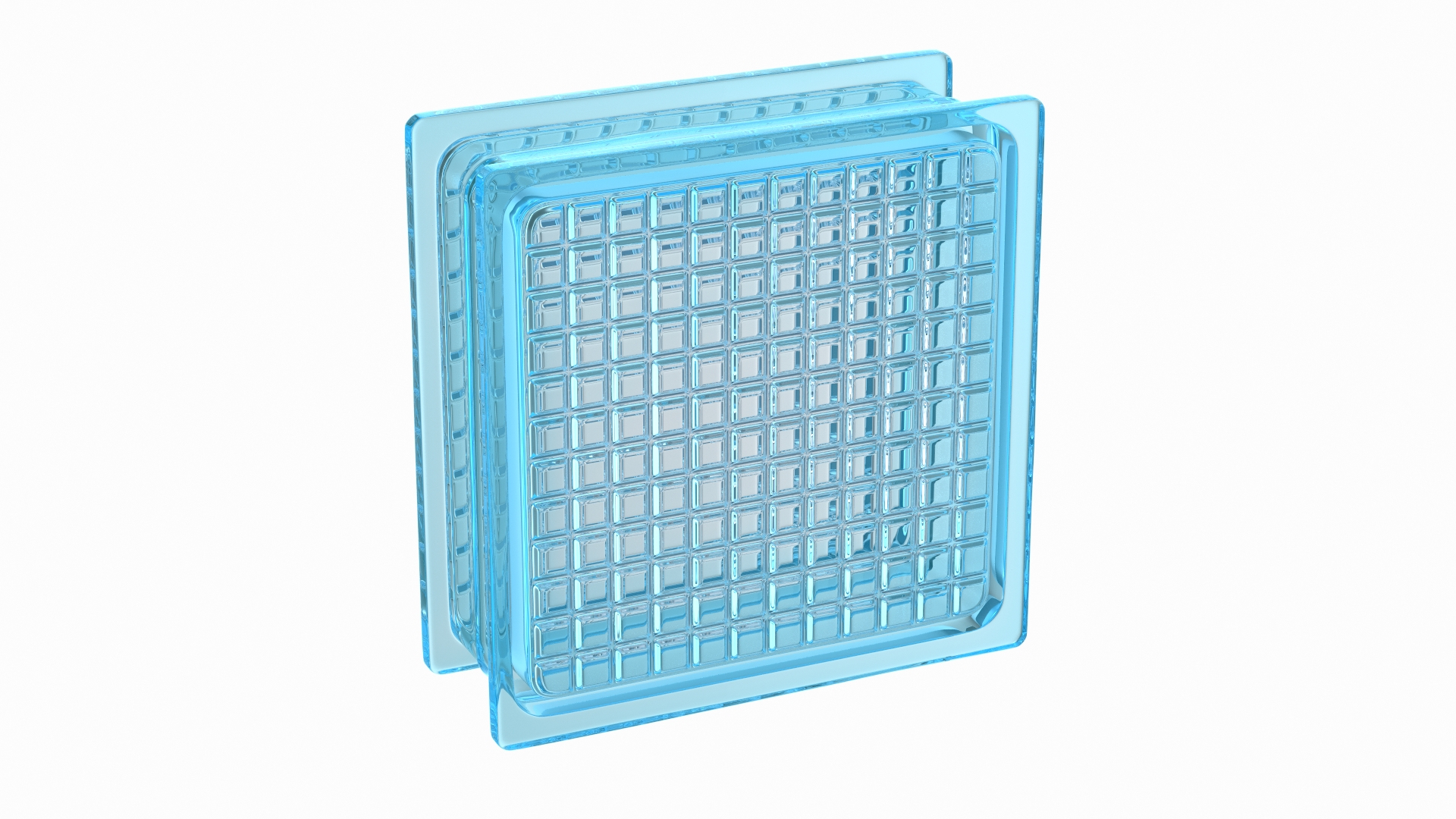 3D Quadra Glass Block Blue - TurboSquid 1830798