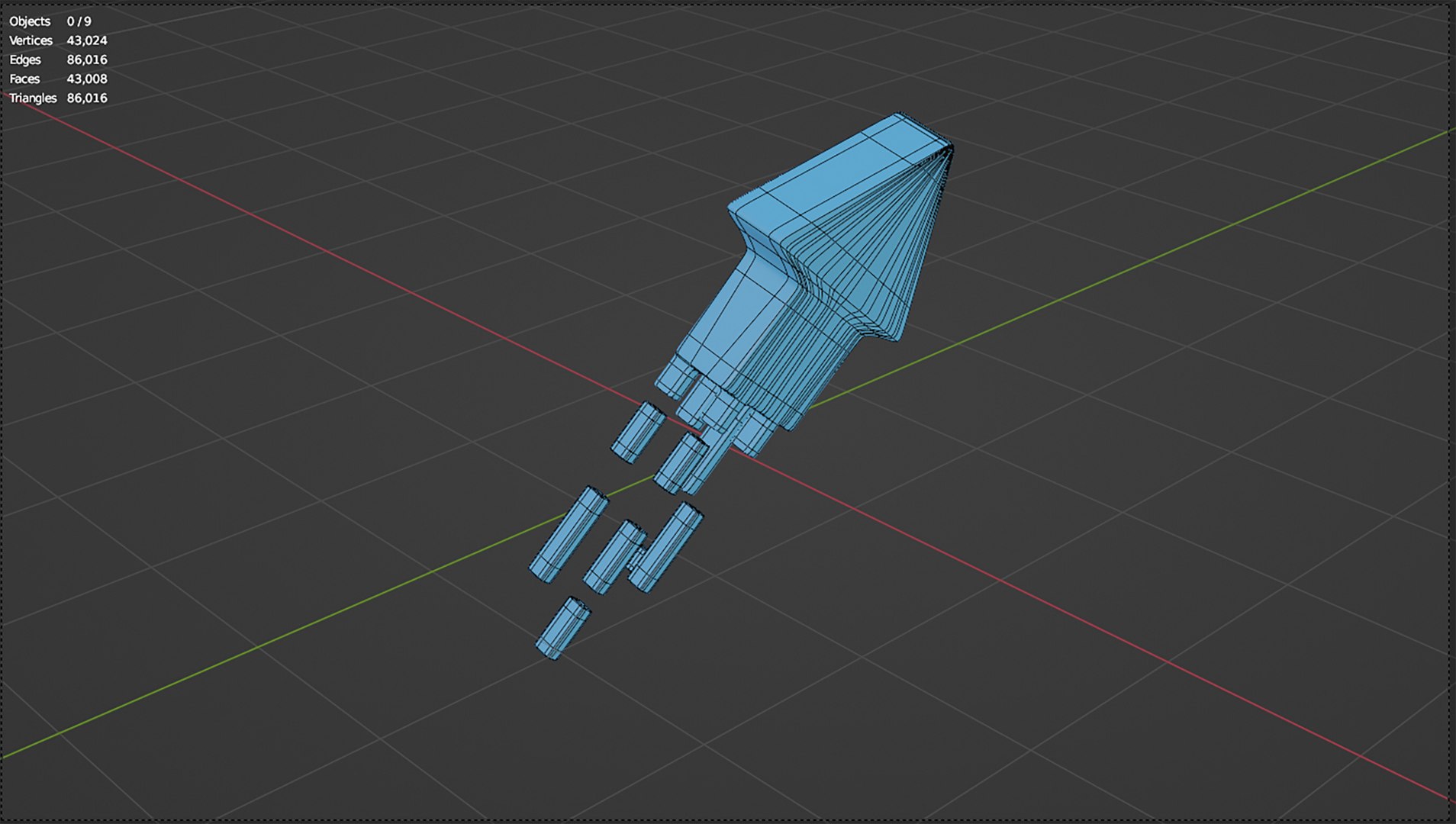 3D 3d Blue Arrow Icon Model - TurboSquid 2045446