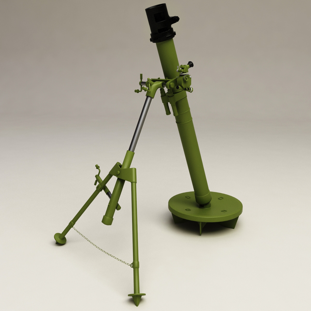 3d model mortar 2b14 podnos 82mm