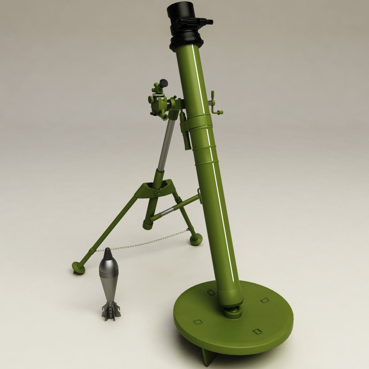 3d model mortar 2b14 podnos 82mm