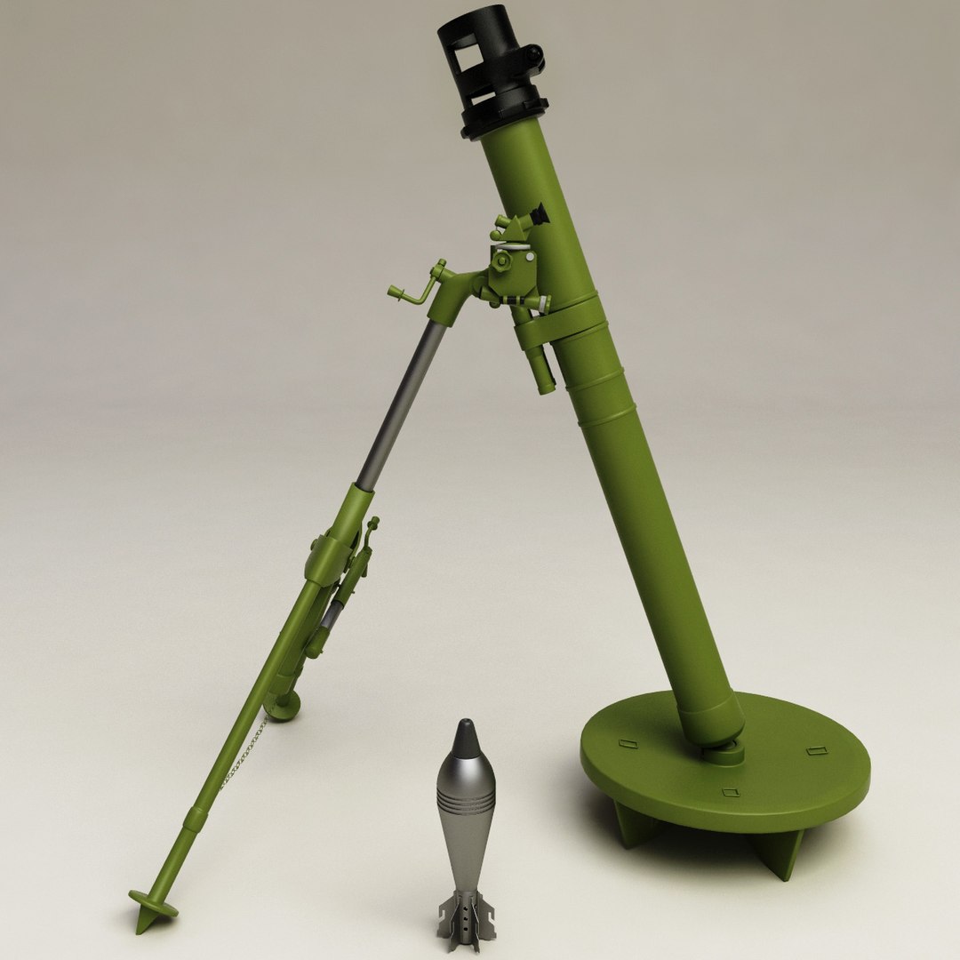 3d Model Mortar 2b14 Podnos 82mm