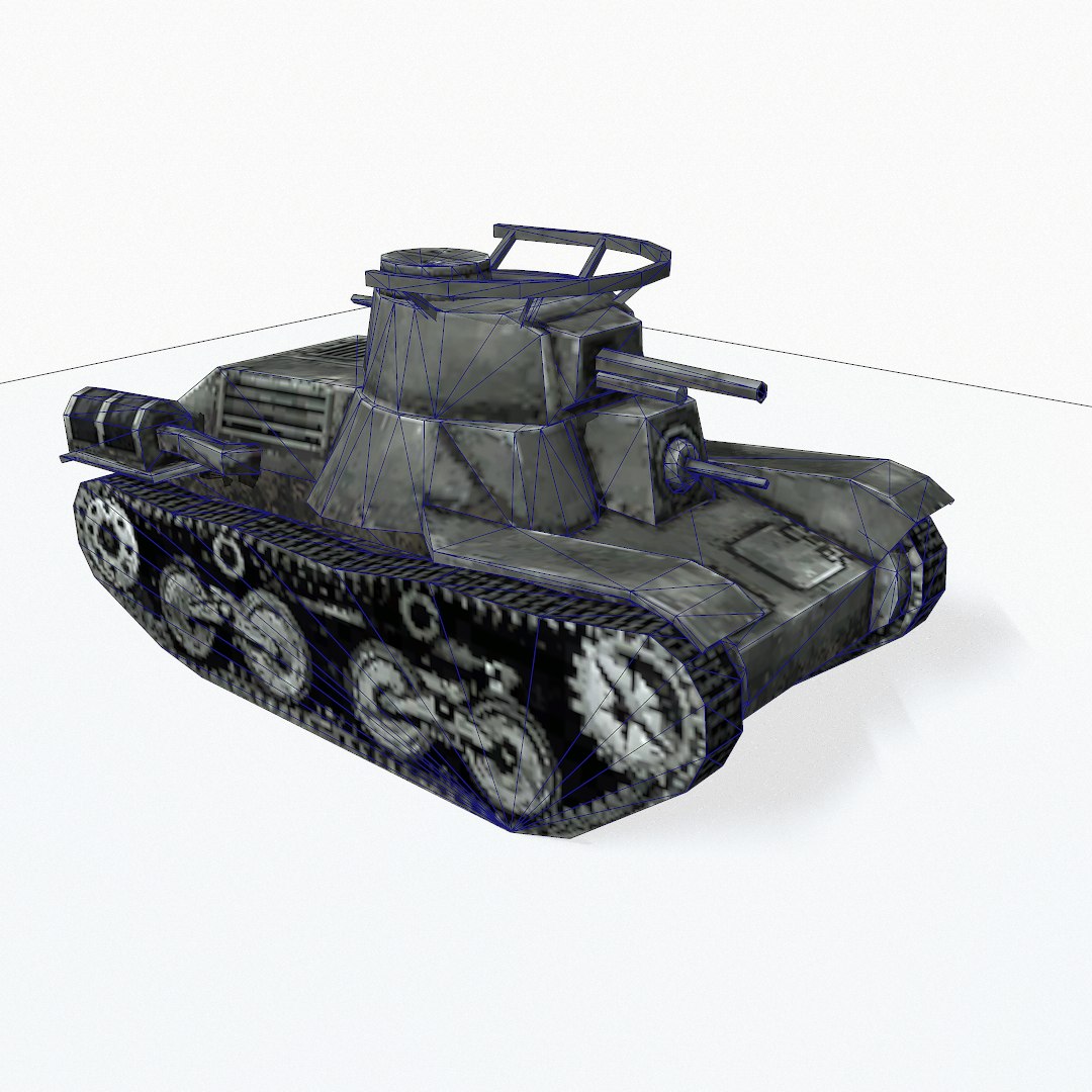 3d Model Type 4 Ke-nu Light Tank