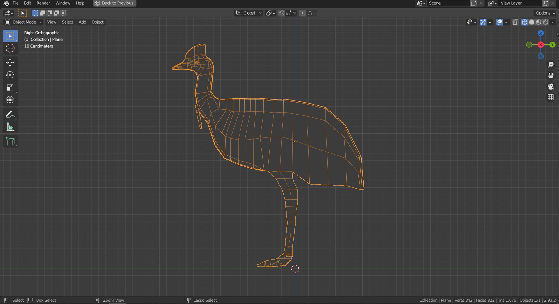 Low-poly Cassowary Model - TurboSquid 1806909