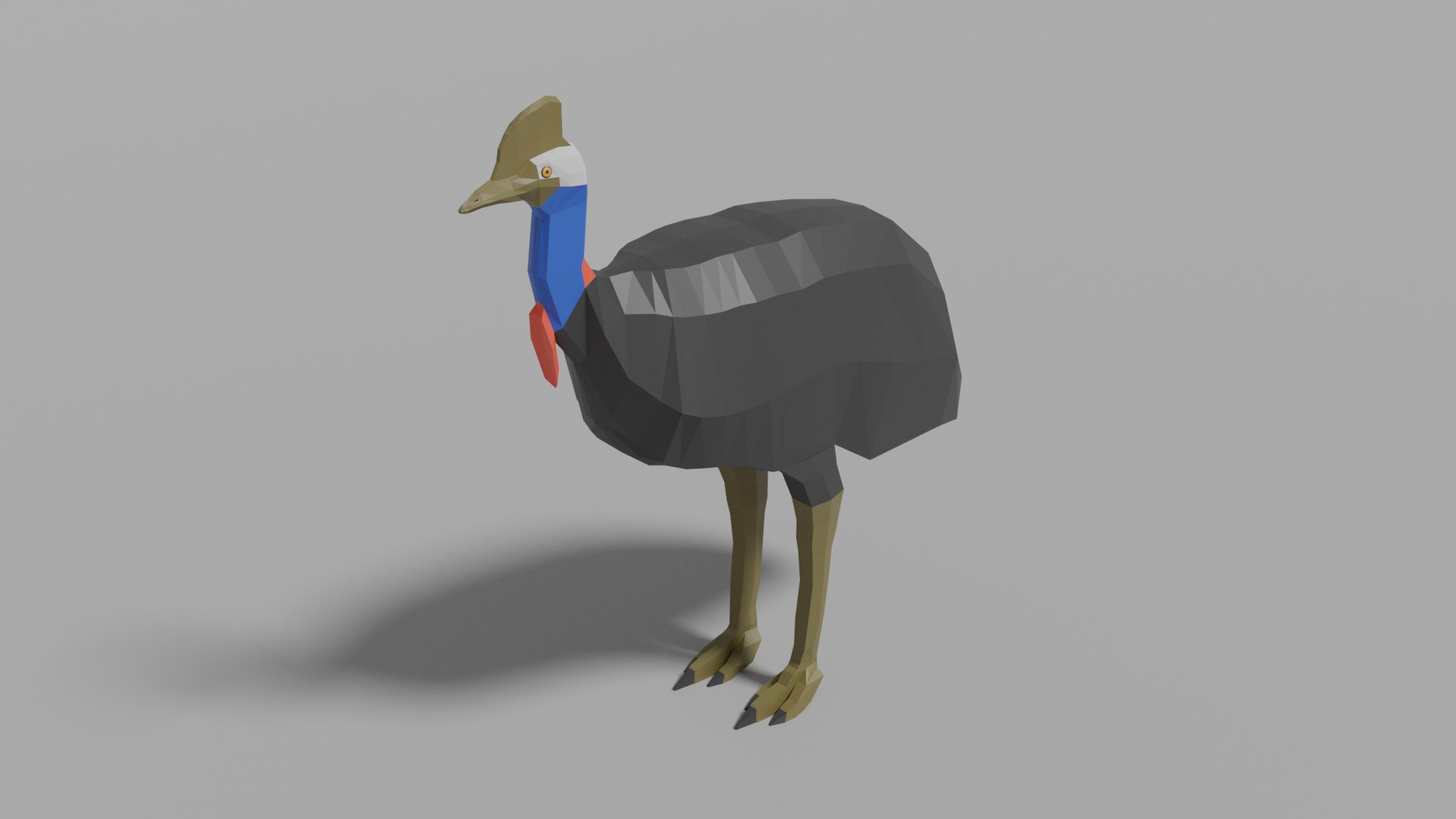 Low-poly Cassowary Model - TurboSquid 1806909