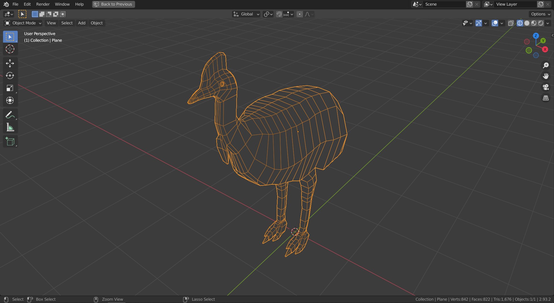 Low-poly Cassowary Model - TurboSquid 1806909