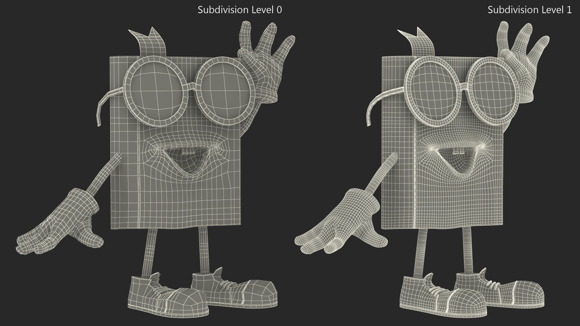 Cartoon Book Yellow Welcoming Pose Model - TurboSquid 2130641