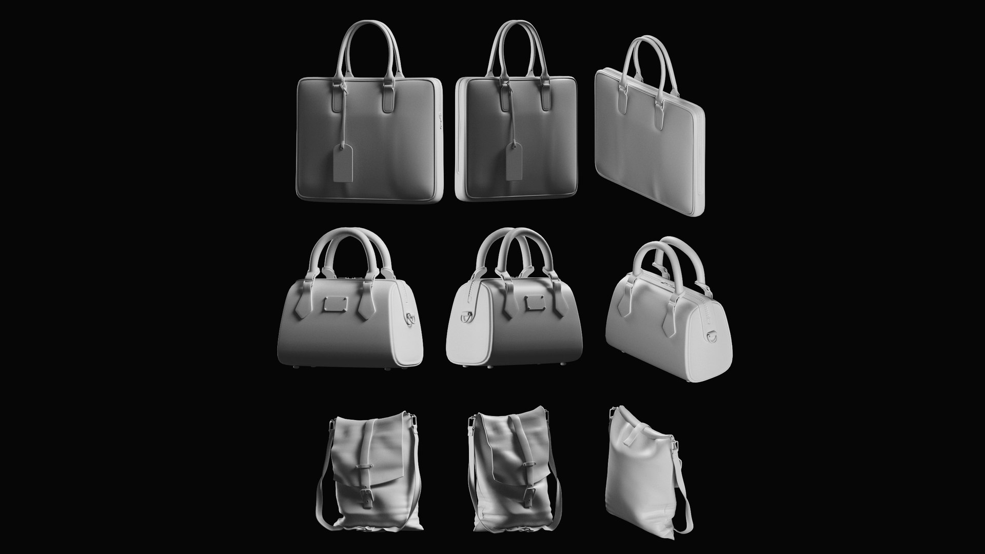 Tote Bag Basemesh Collection 3D - TurboSquid 2230535