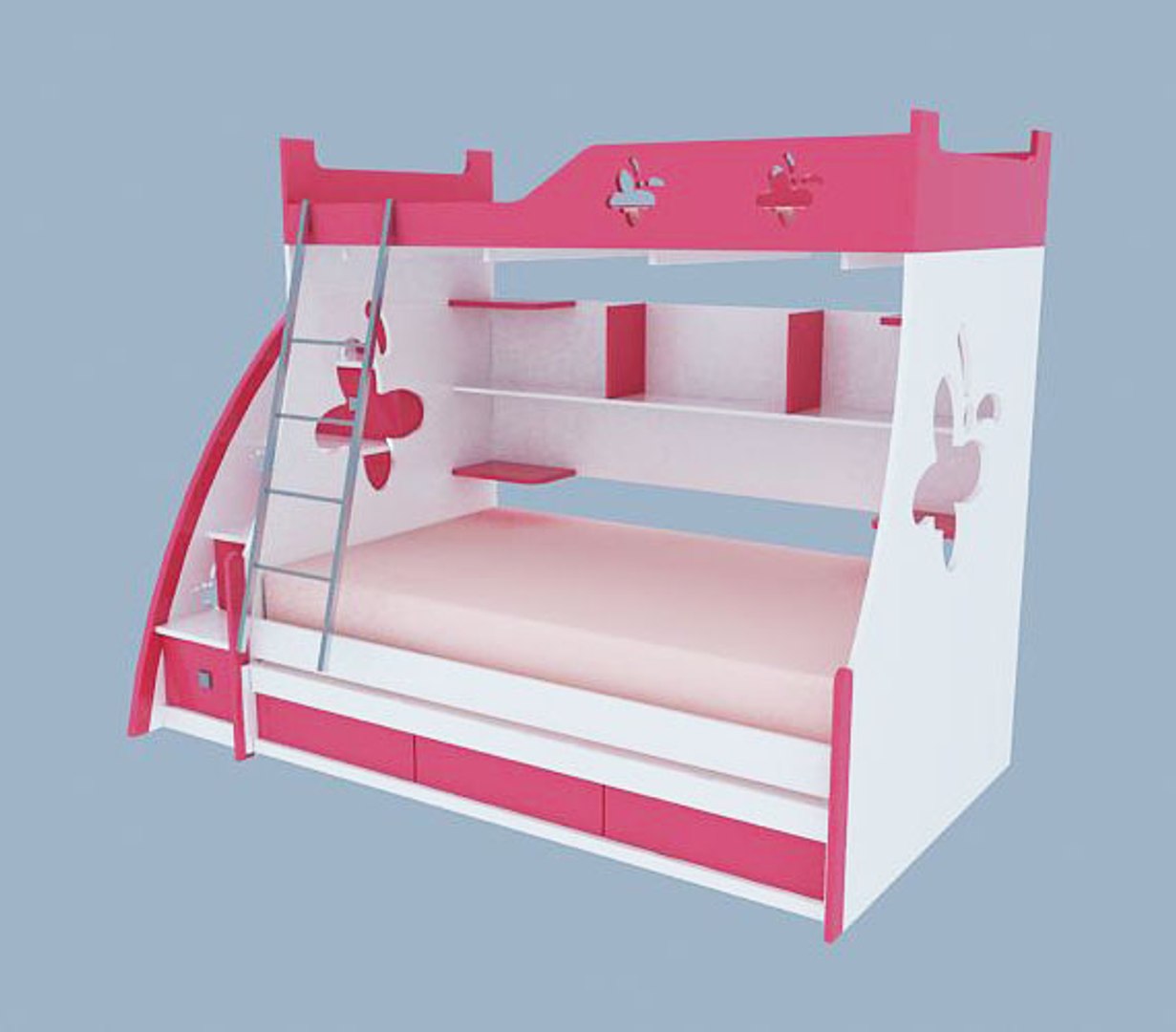 3D kids bed model - TurboSquid 1331819