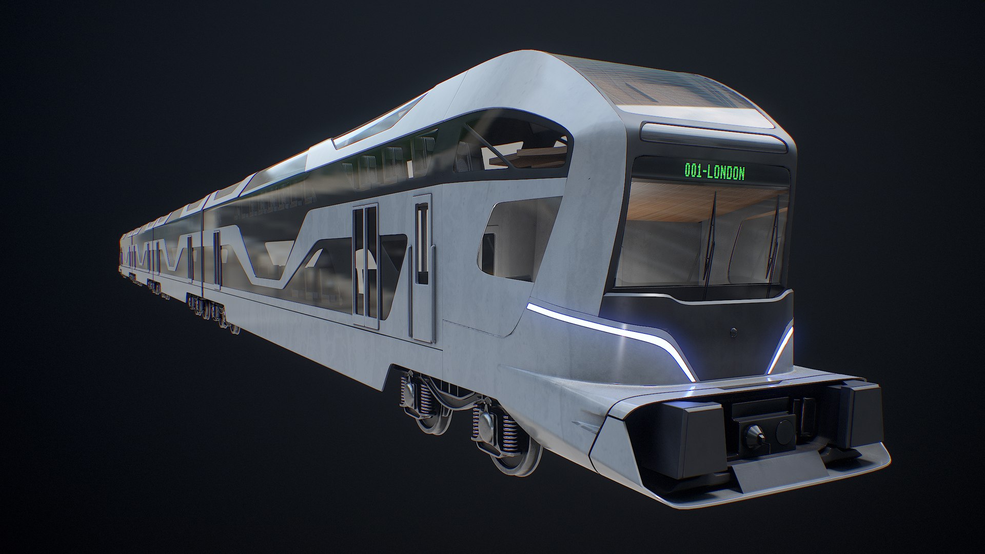 3D Sci-Fi Train Concept PBR Model - TurboSquid 2013114