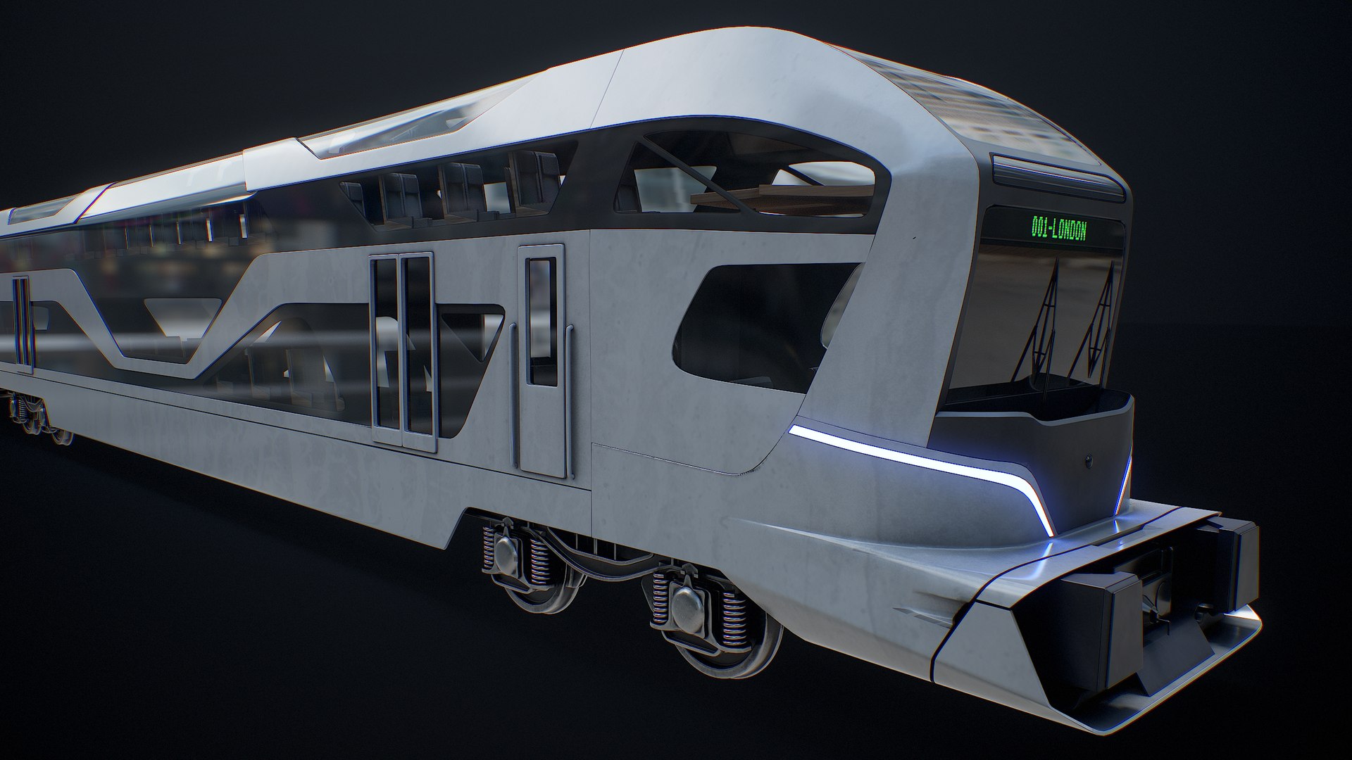 3D Sci-Fi Train Concept PBR Model - TurboSquid 2013114