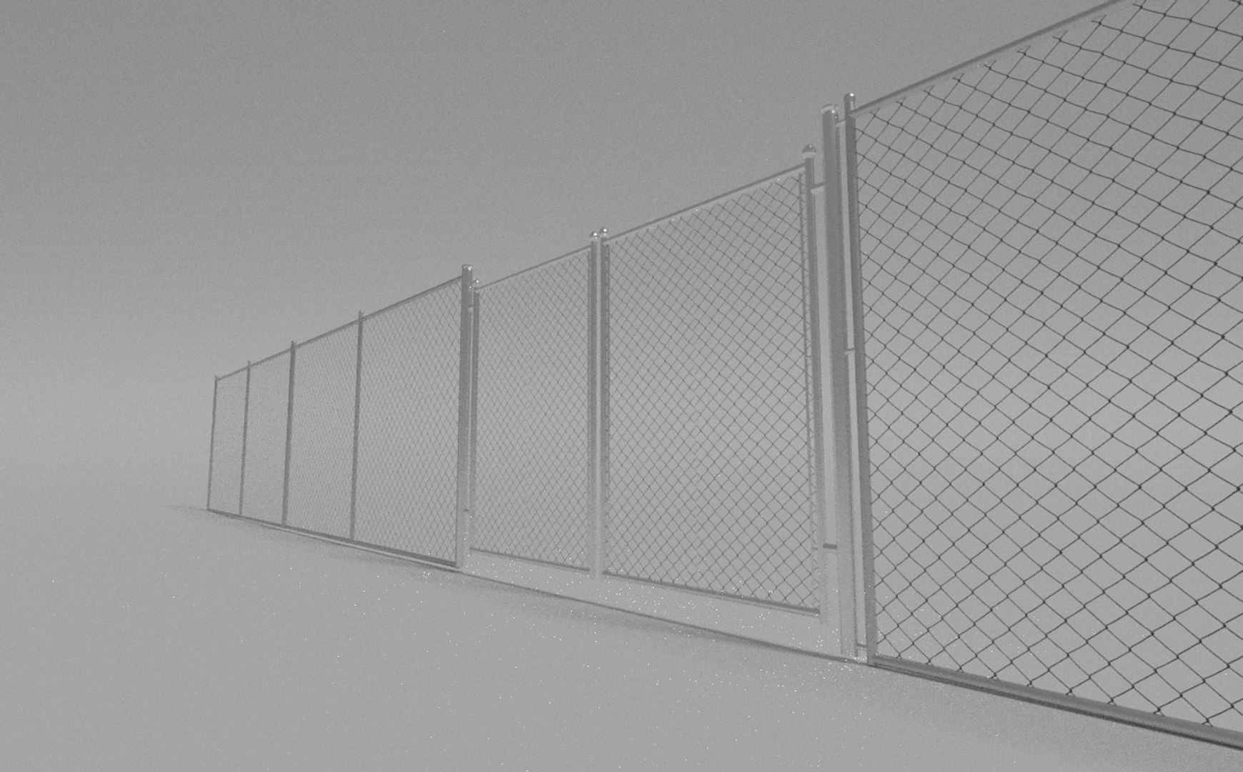 3D Steel Fence Model - TurboSquid 1225294