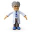 3d Cartoon Scientist Rigged Model