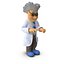 3d Cartoon Scientist Rigged Model