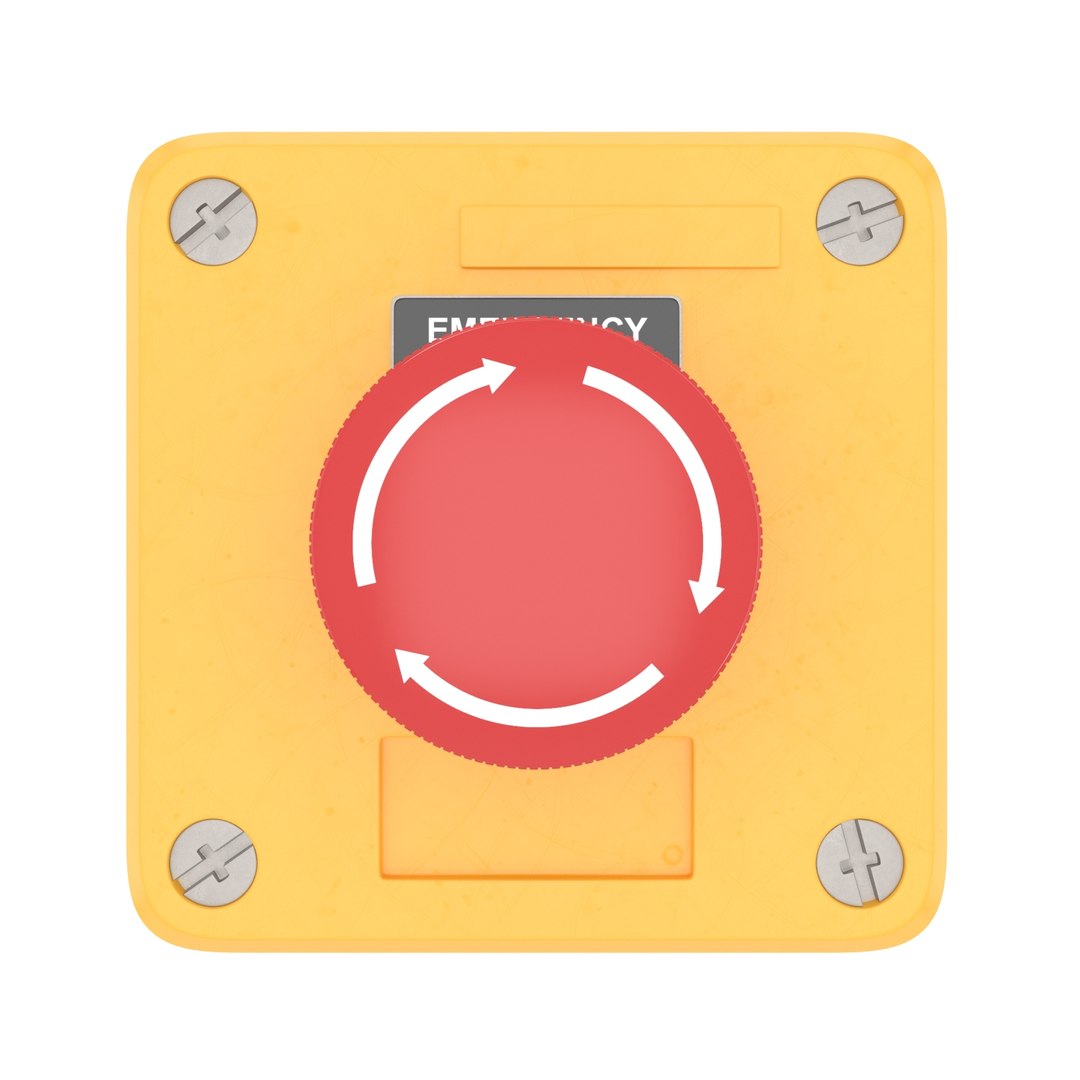 3D Emergency Stop Button - TurboSquid 1271099