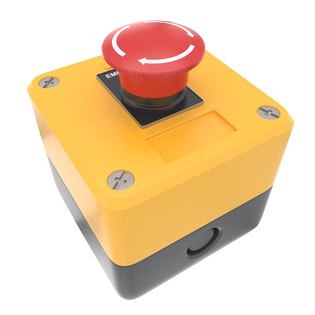 3D Emergency Stop Button - TurboSquid 1271099