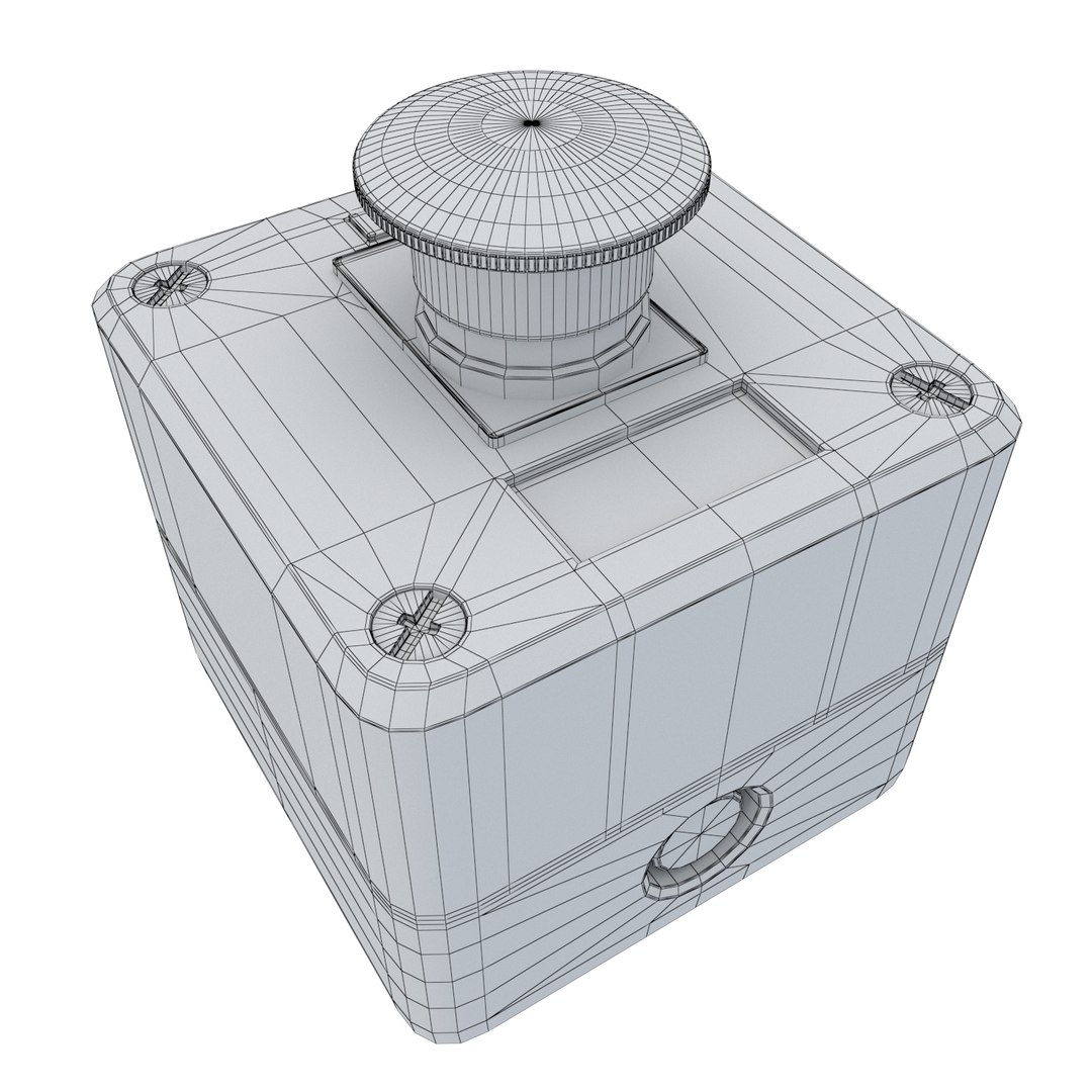 3D Emergency Stop Button - TurboSquid 1271099