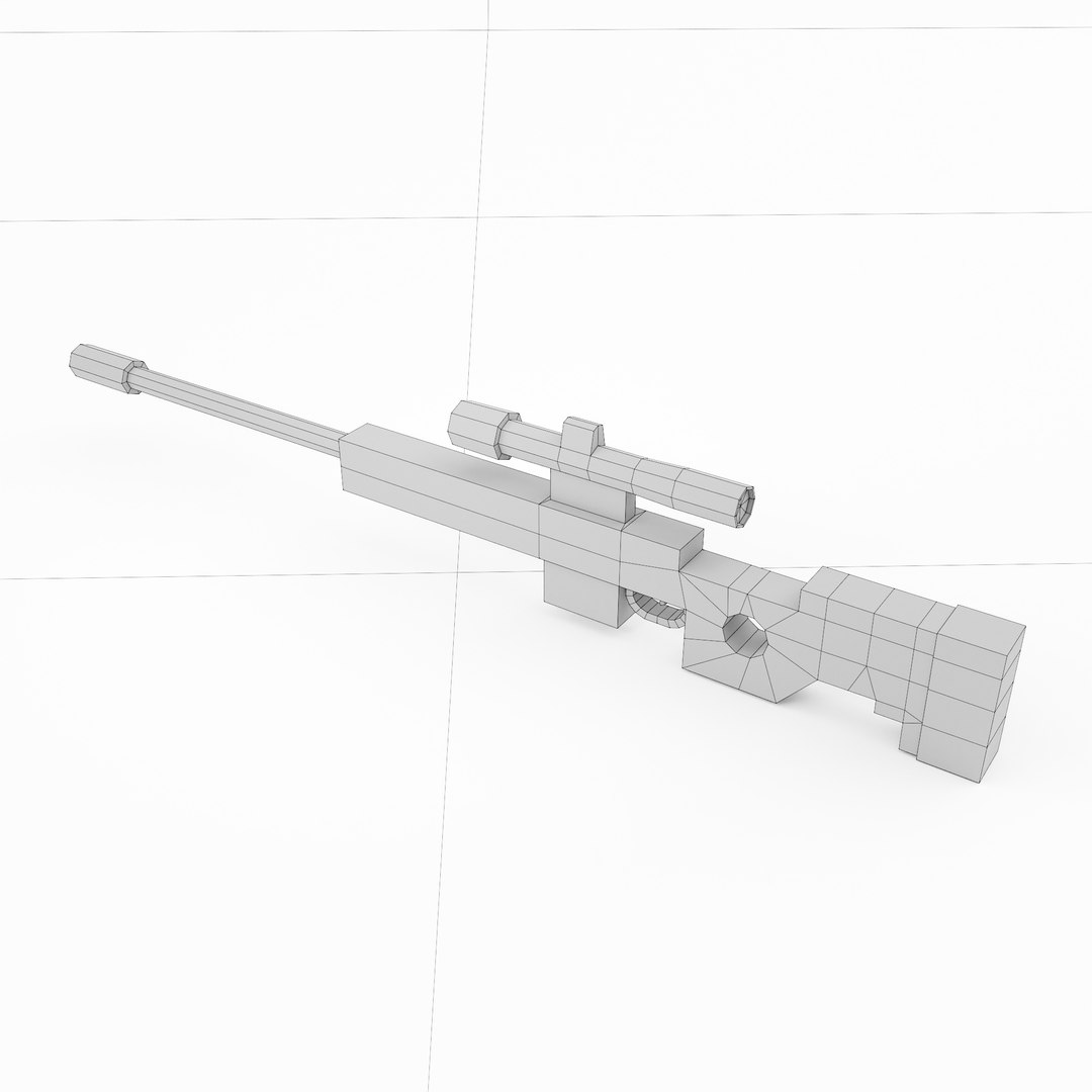 3D Accuracy International Arctic Warfare Sniper Rifle Gun Model ...
