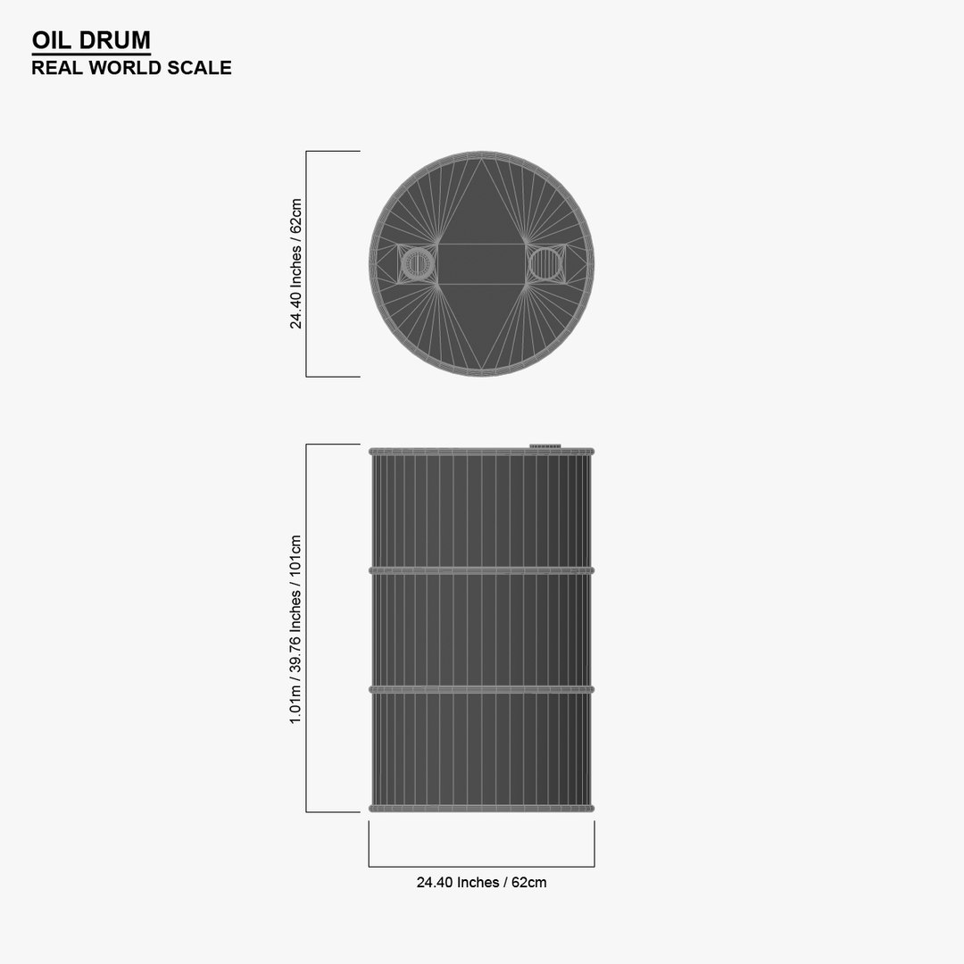 Oil Drum Barrel 3d Model