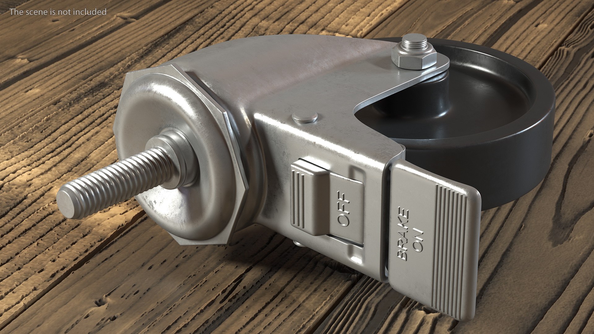 Swivel Threaded Stem Caster with Brake model - TurboSquid 1788409