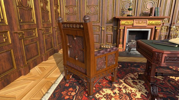 3D model Victorian living room with fireplace - TurboSquid 1791793