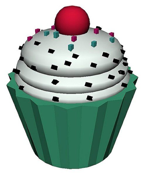 Cupcake cake model - TurboSquid 1260385