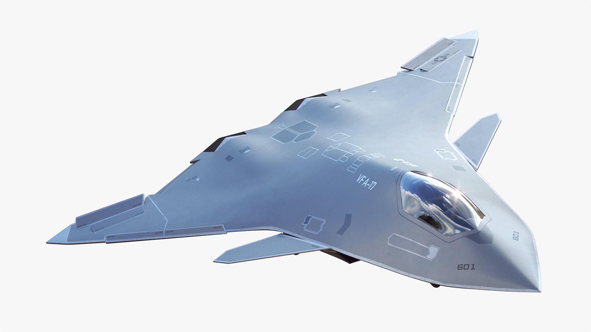 3D Model Future Fighter Jet 2050 - TurboSquid 2217704
