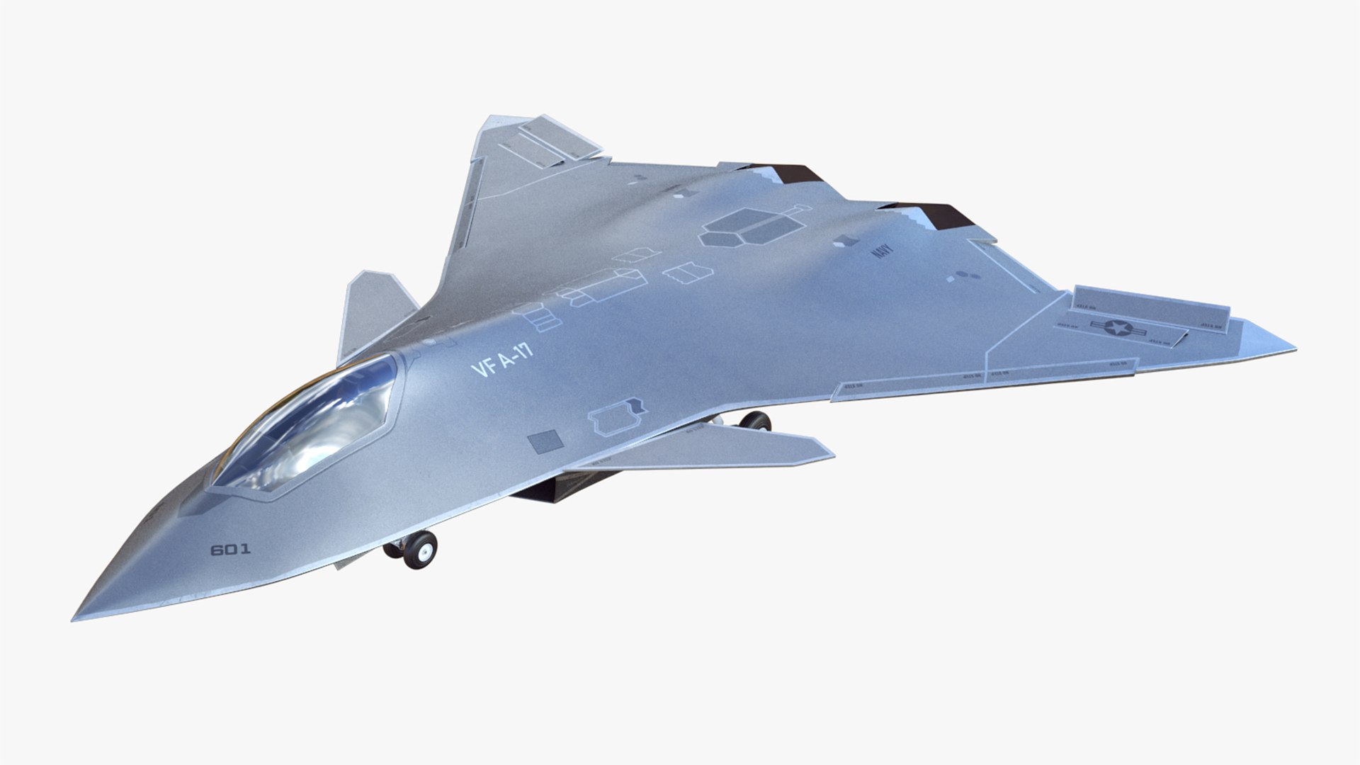 3D Model Future Fighter Jet 2050 - TurboSquid 2217704