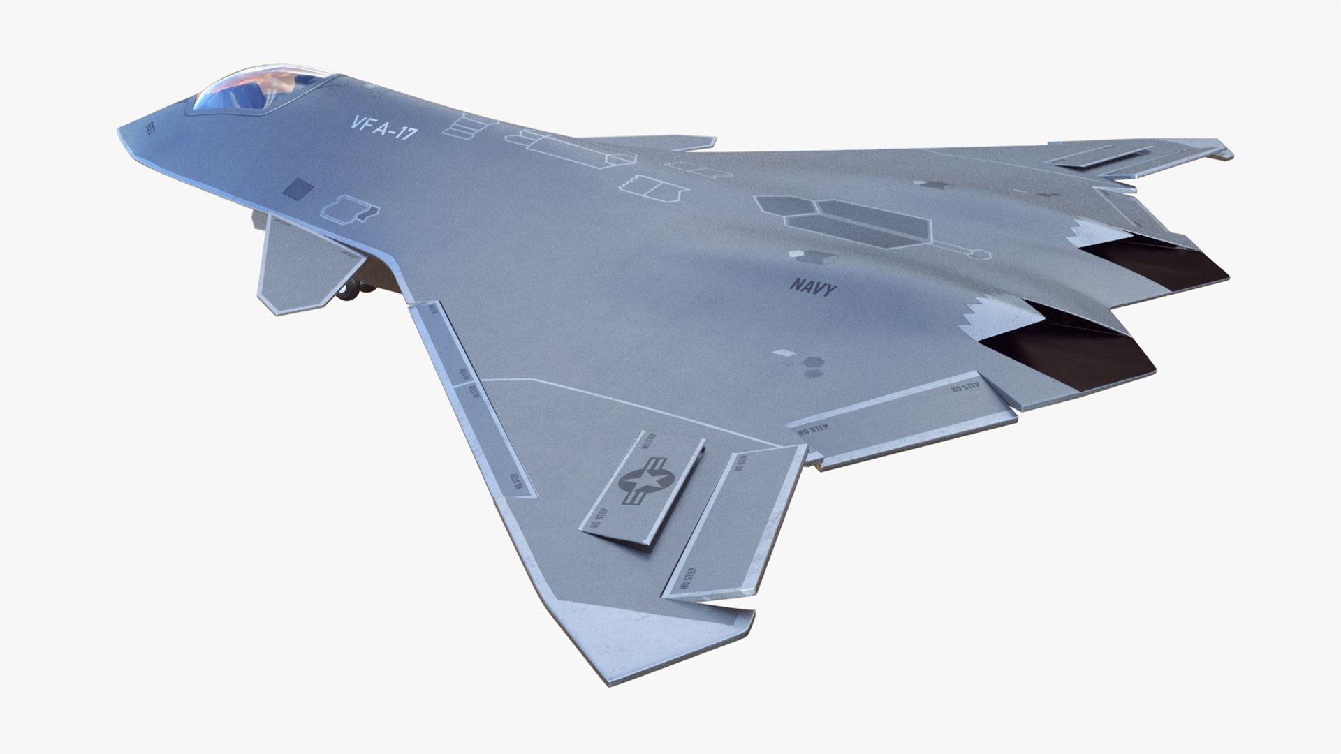 3D Model Future Fighter Jet 2050 - TurboSquid 2217704